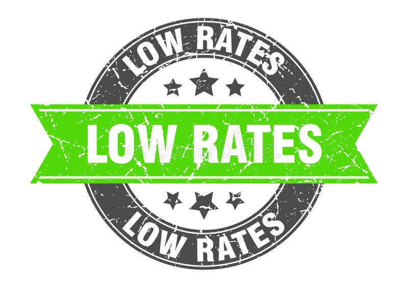 Low rates stamp stock vector. Illustration of depressed - 82620112