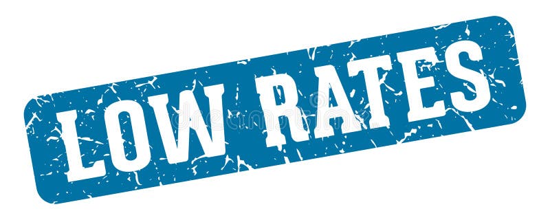 Low Rates Rectangular Sign. Low Rates Stamp Stock Vector - Illustration ...