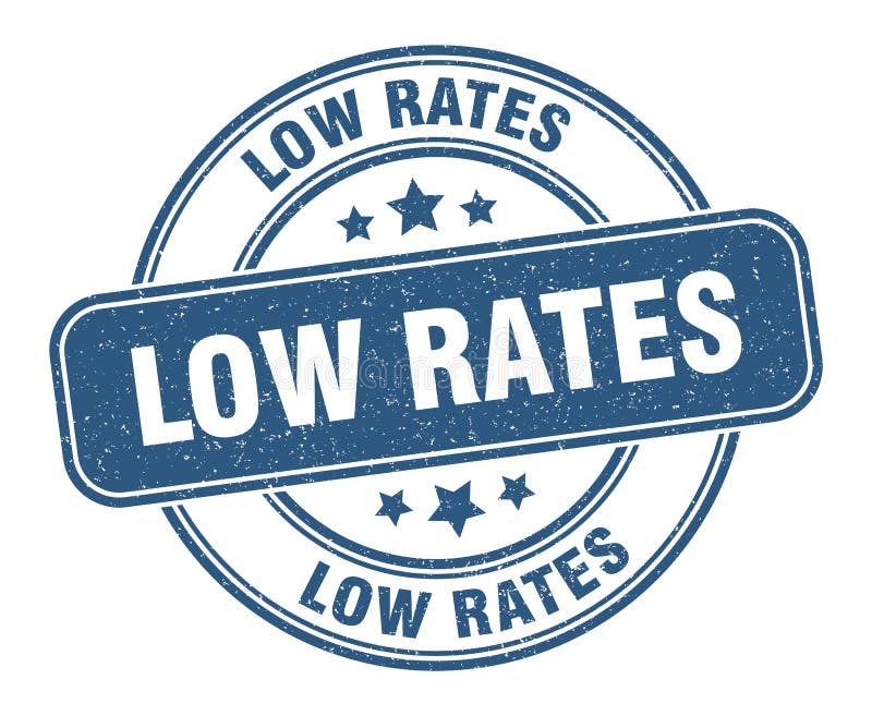 Low Rates Stamp. Low Rates Round Grunge Sign Stock Vector ...