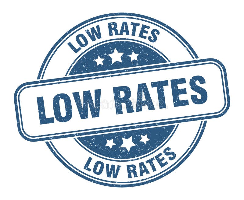 Low Rates Stamp. Low Rates Round Grunge Sign Stock Vector ...