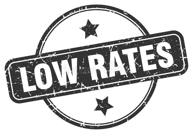 Low Rates Stamp. Low Rates Round Grunge Sign Stock Vector ...