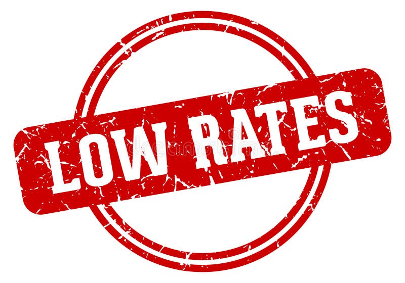 Low rates stamp stock vector. Illustration of background - 347663902