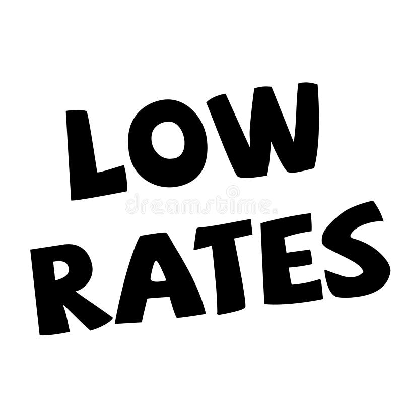Low rates stamp stock vector. Illustration of quotation - 82620959