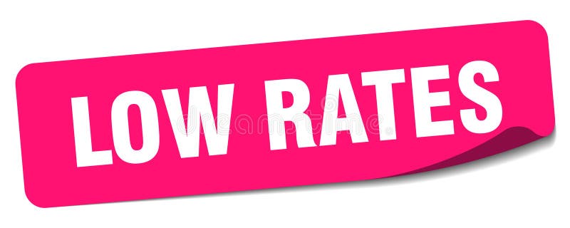 Low Rates Sticker. Low Rates Label Stock Illustration - Illustration of ...