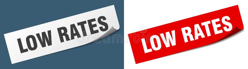 Low Rates Sticker. Low Rates Sign Set Stock Vector - Illustration of ...