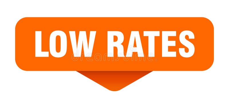 Low Rates Sticker. Low Rates Sign on Transparent Background Stock ...