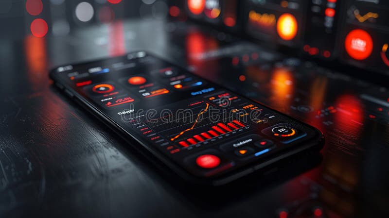 Low-Res Mockup of a Smartphone Interface in Pixels the Sleek Design ...