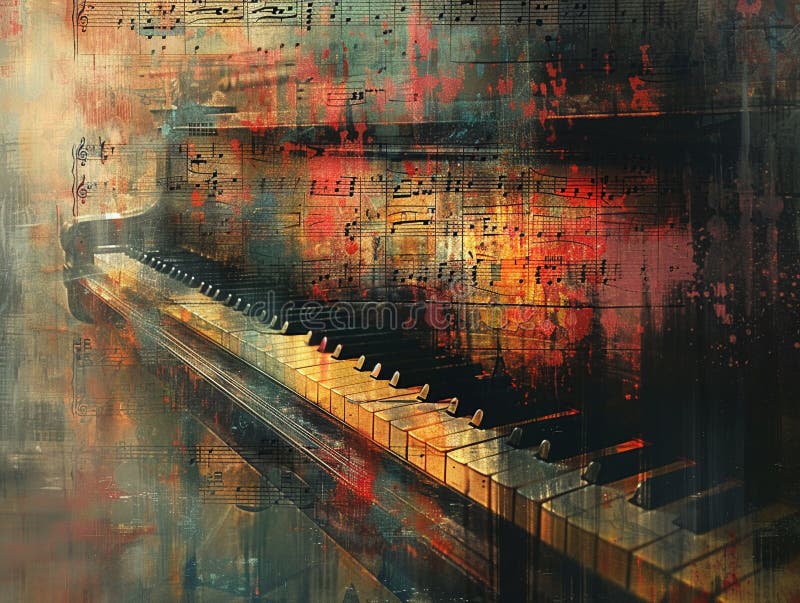 Low-Res Musical Score for a Digital Composition Tool Stock Photo ...