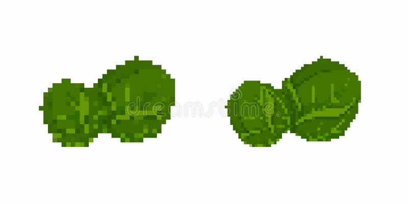 Low Resolution Digital Green Leaves Graphic with Pixelated Texture ...