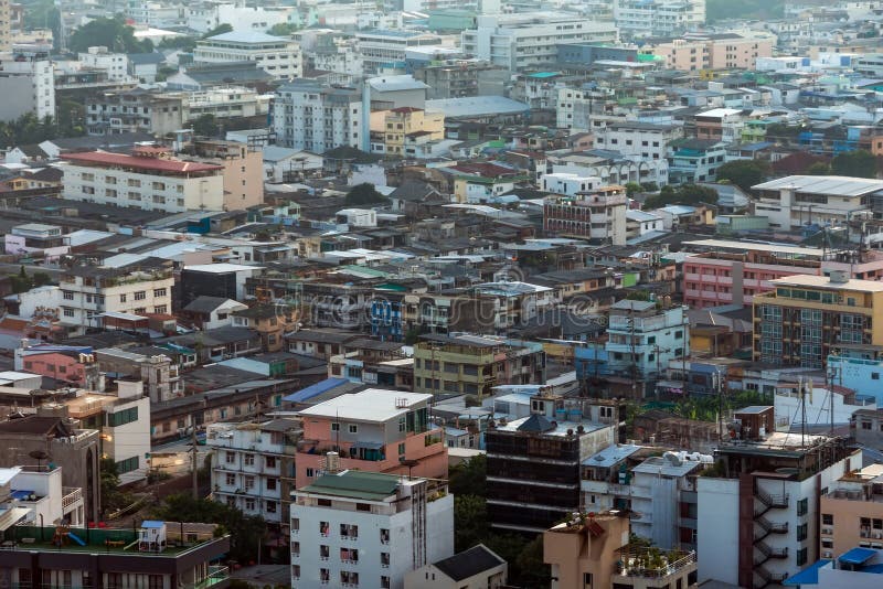 Low Rise Urban Development in a Developing Asian Country Aerial View ...