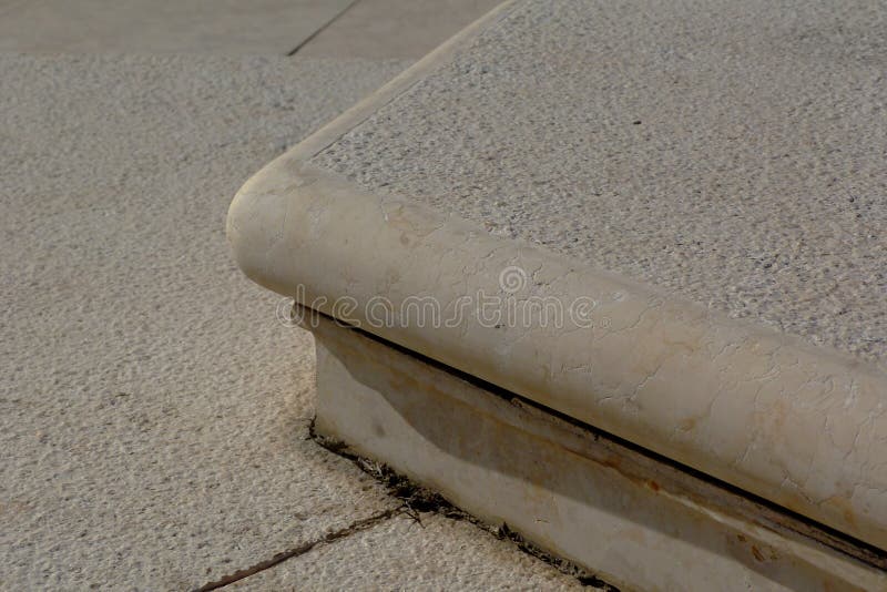 Low Riser Comfortable Exterior Beige Stone Stair of One Riser Stock ...