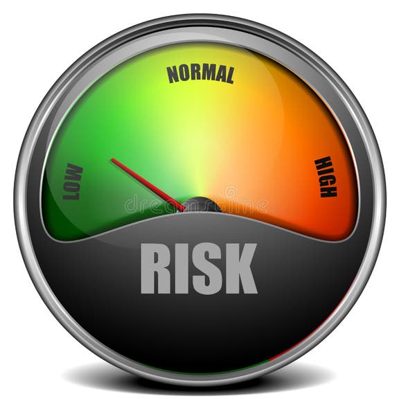 Low Risk Gauge stock illustration. Illustration of identify - 97537660