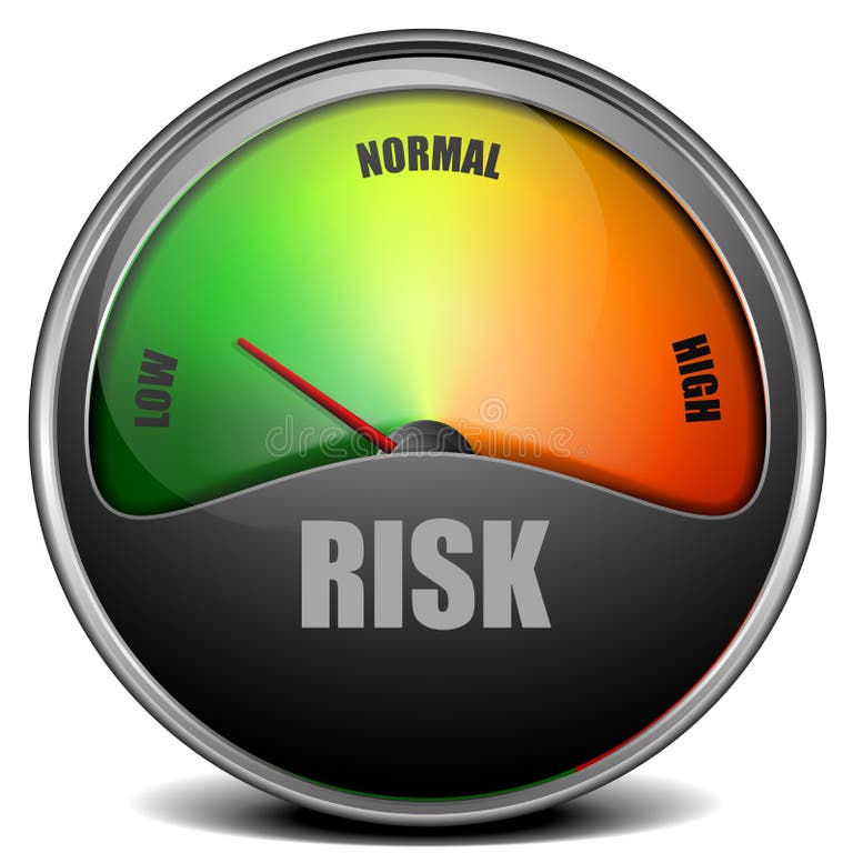 Low Risk Gauge stock illustration. Illustration of identify - 97537660