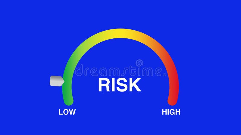 Low Risk Management Assessment Tolerance Indicator Meter Blue Screen ...