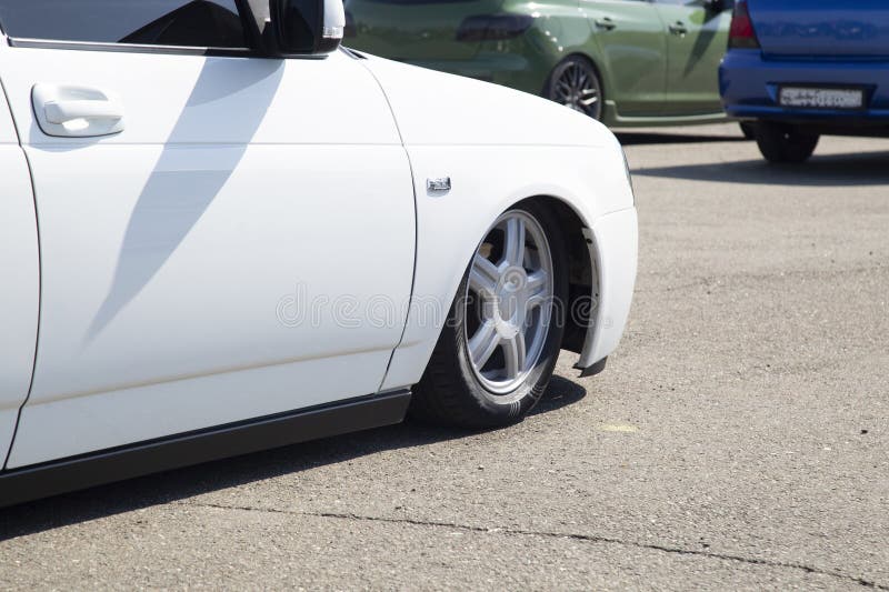 Low-seated Car.a Car with a Low Landing Stock Image - Image of summer ...