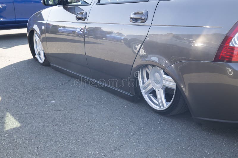 Low-seated Car.a Car with a Low Landing Stock Image - Image of riding ...