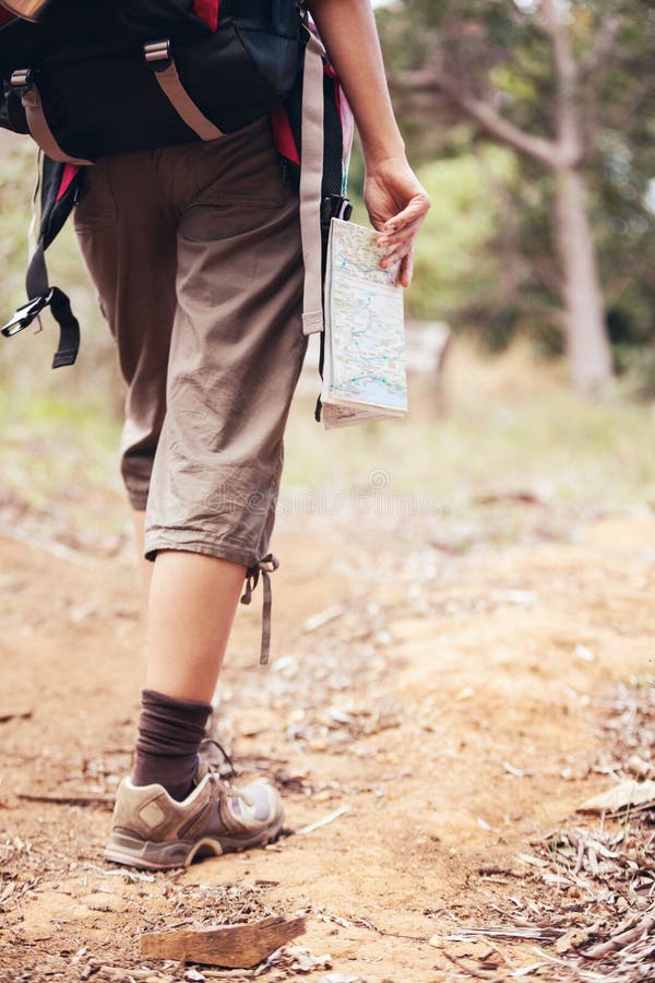 Low Section of Boy with Map at Forest Stock Image - Image of discovery ...