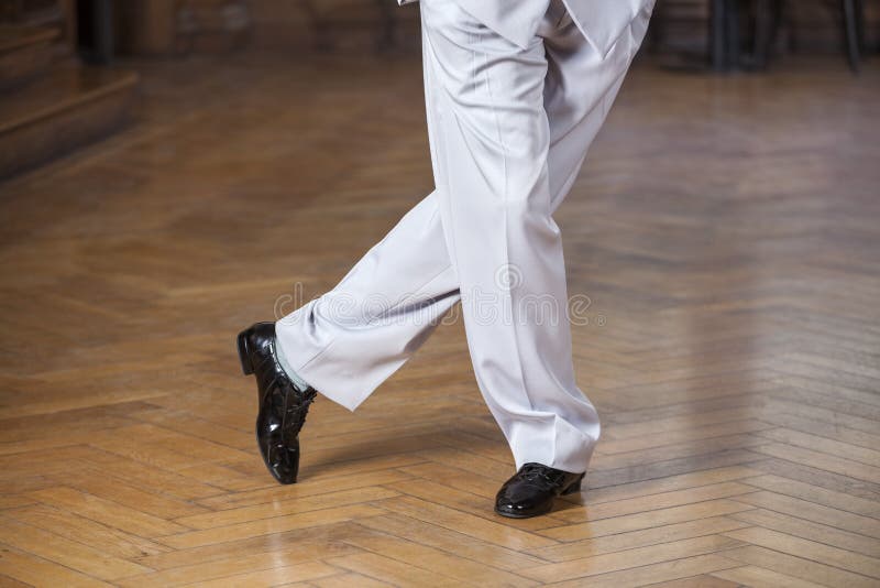 Low Section of Dancer Performing Tango at Restaurant Stock Image ...