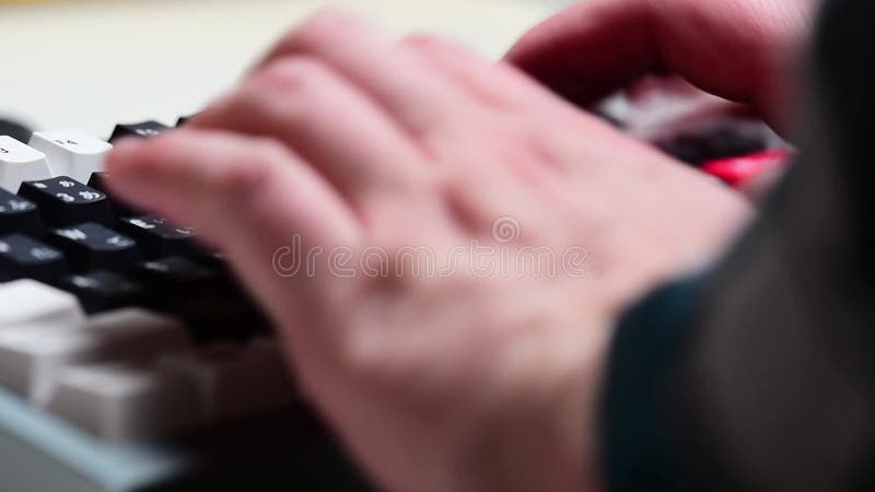 Low Shot of Typing on a Keyboard Stock Footage - Video of close ...
