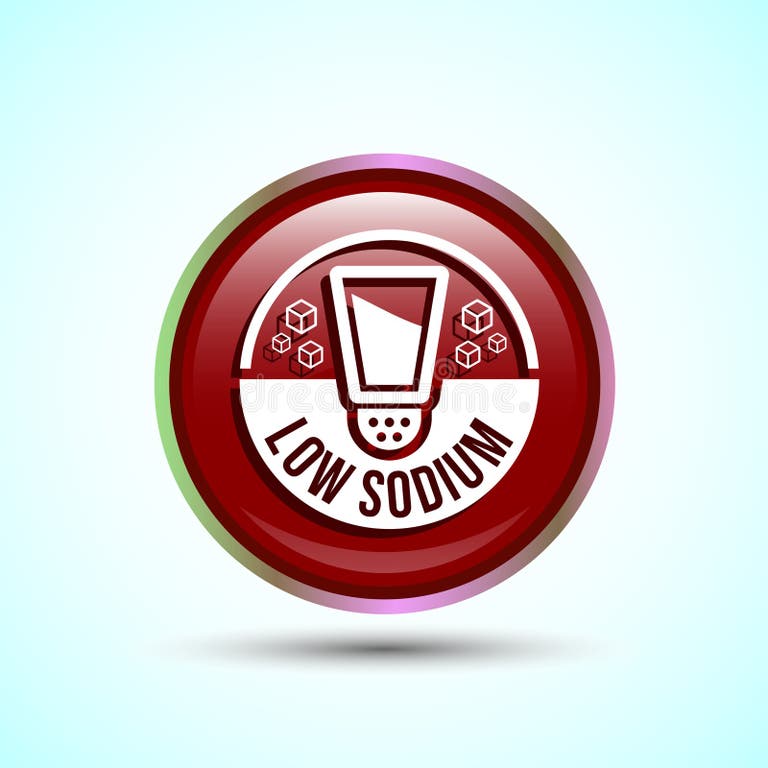 Low Sodium Icon Button Design Illustration Stock Vector - Illustration ...