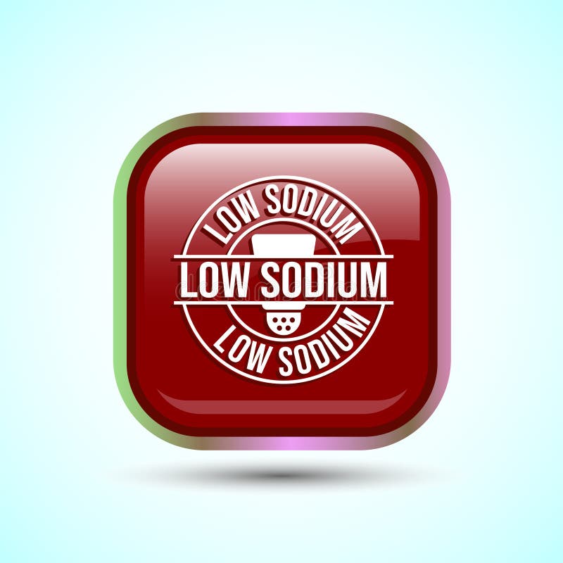 Low Sodium Icon Button Design Illustration Stock Vector - Illustration ...