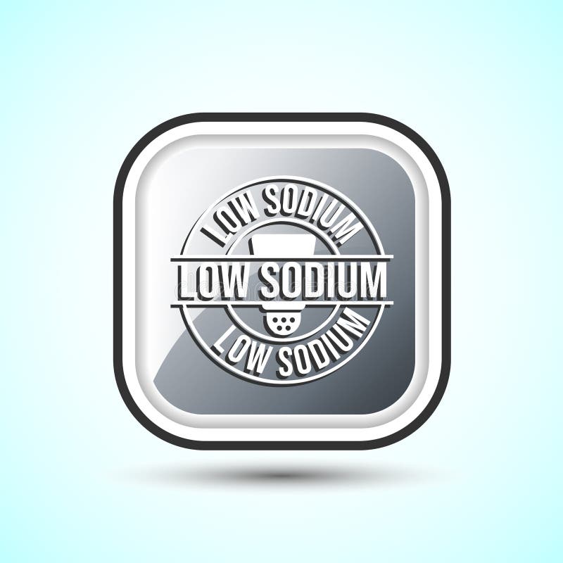 Low Sodium Icon Button Design Illustration Stock Vector - Illustration ...