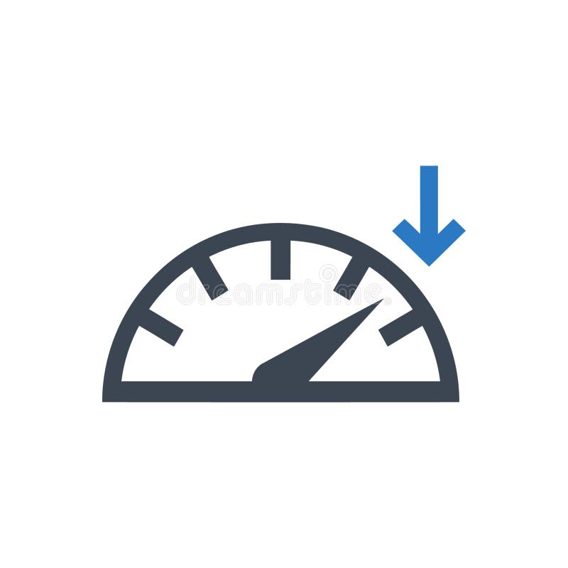 Low Speed Icon stock vector. Illustration of arrow, speed - 361691220