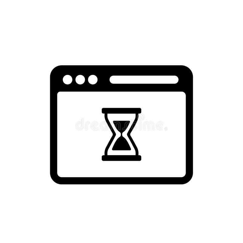 Low Speed Internet, Freezing Computer Icon Illustration Stock Vector ...