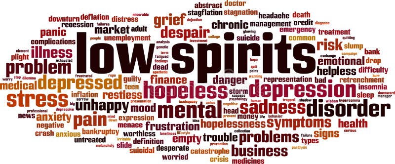 Low spirits word cloud stock vector. Illustration of emptiness - 205187663