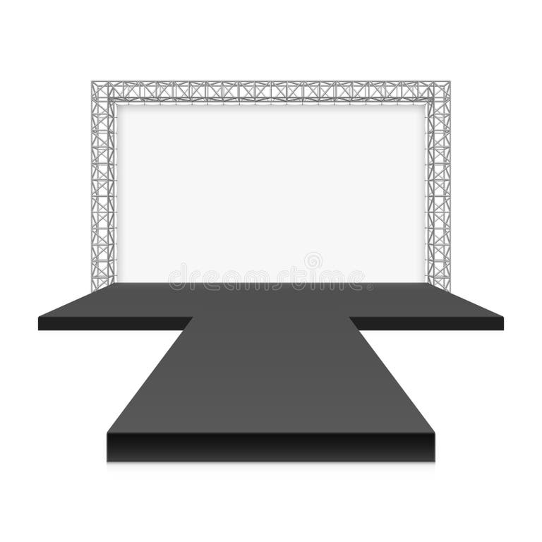 Low Stage with banner stock vector. Illustration of musical - 71624495