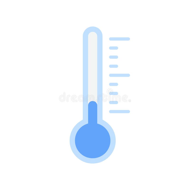 Low Temperature Icon in Flat Style. Cold Thermometer Sign Symbol Stock ...