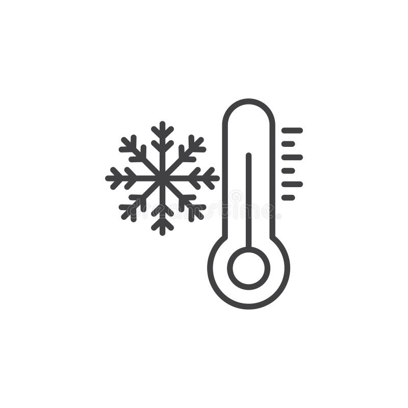 Low Temperature Icon Set. Temperature Low or Down Thermometer Vector Symbol. Cold or Cool ...