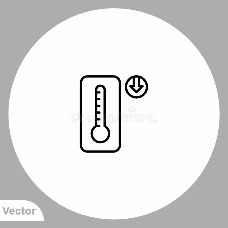 Low Temperature Vector Icon Sign Symbol Stock Vector - Illustration of ...