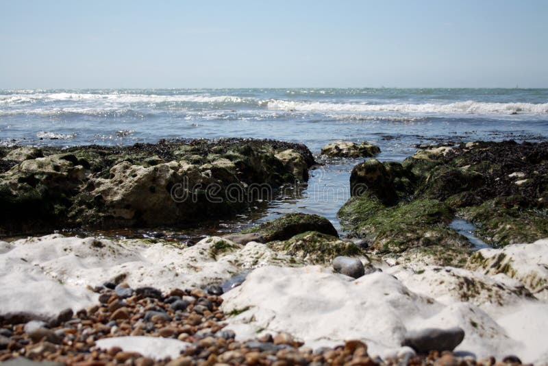 Low tide stock image. Image of england, ocean, pebble - 11074031