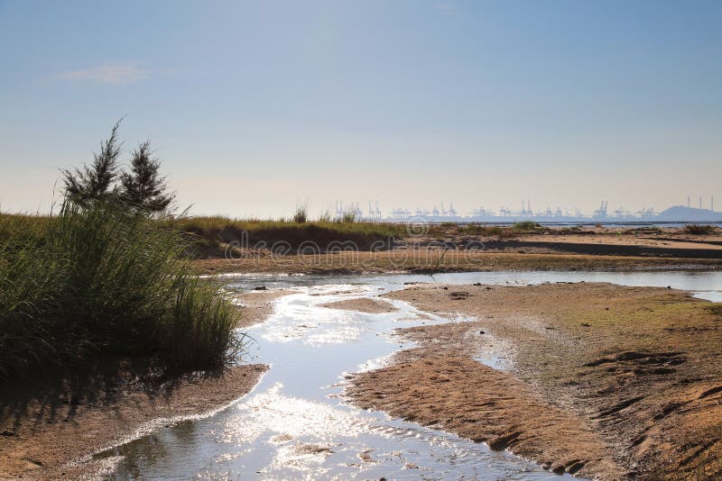During Low Tide Atpak Lai Beach Stock Photo - Image of corridor, long ...