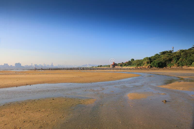 During Low Tide Atpak Lai Beach Stock Image - Image of calm, hour ...