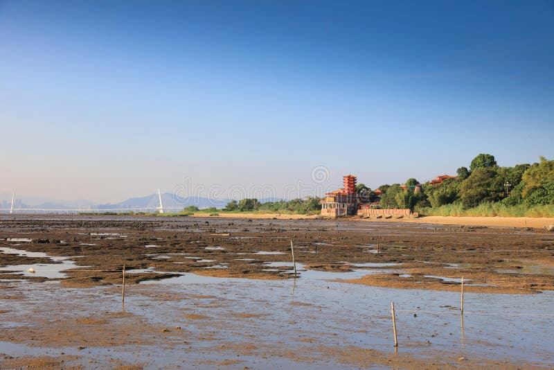 During Low Tide Atpak Lai Beach Stock Photo - Image of tsai, cloud ...
