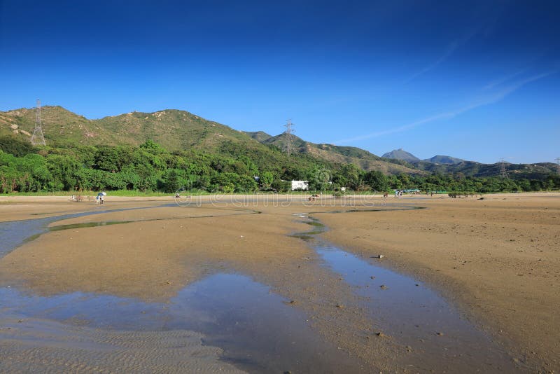 During Low Tide Atpak Lai Beach Stock Image - Image of hang, bright ...
