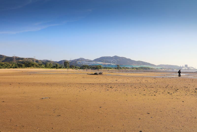 During Low Tide Atpak Lai Beach Stock Photo - Image of sunset, calm ...