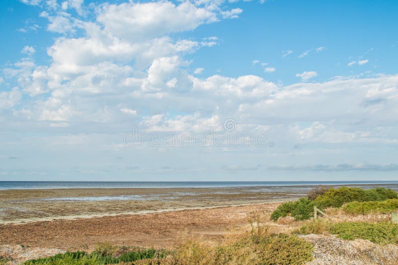 Beach when Low Tide with Beautiful Sky Stock Image - Image of tropical ...