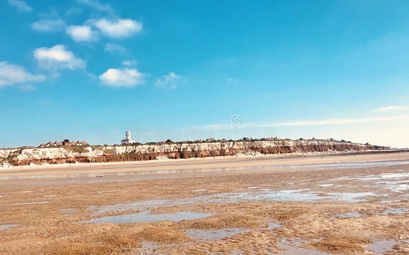 Low Tide Beach Sun Holiday Cliffs Hunstanton Stock Photo - Image of ...