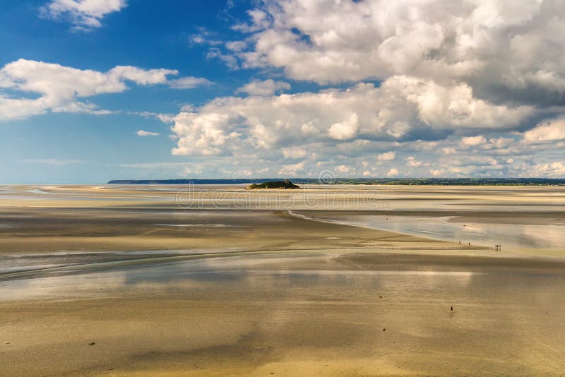 Low Tide at Mont-Saint-Michel, Normandy, France Stock Image - Image of ... Low Tide at Mont-Saint-Michel, Normandy, France Stock Image - Image of ...