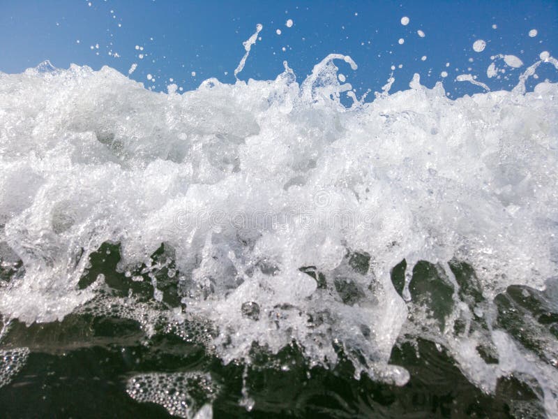The Low Tide from the Sandy Beach. Ocean Waves are Splashing on the ...