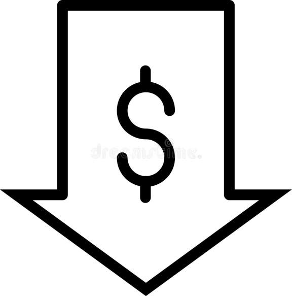 Low Total Cost Icon Vector Image. Thin Outline Vector Illustration ...