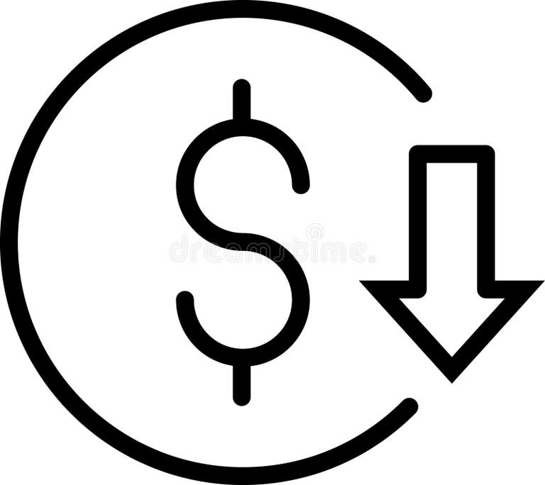 Low Total Cost Icon Vector Image. Thin Outline Vector Illustration ...