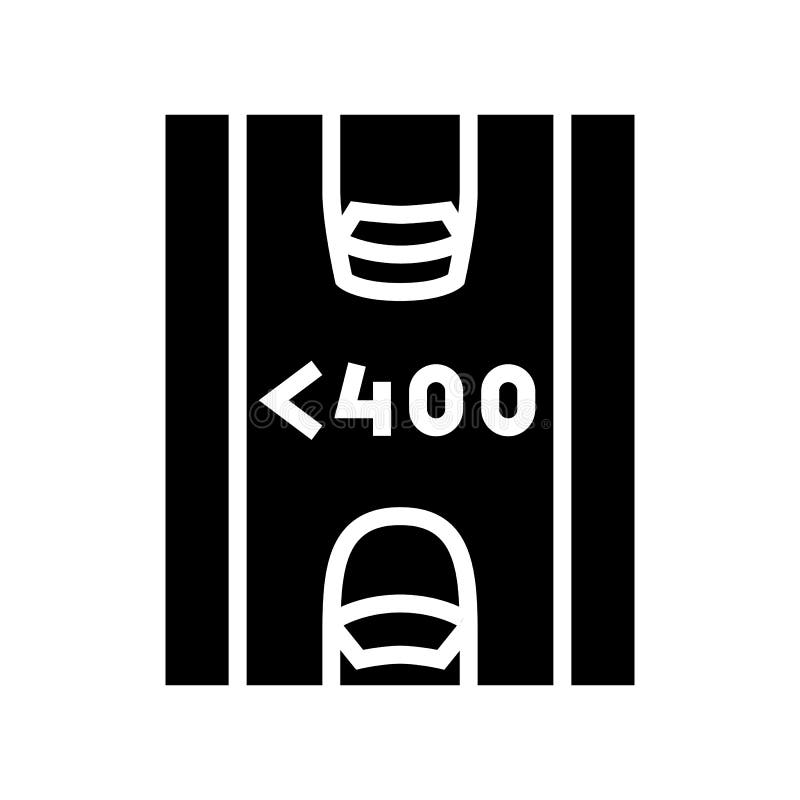 Low Traffic Road Glyph Icon Vector Illustration Stock Illustration ...