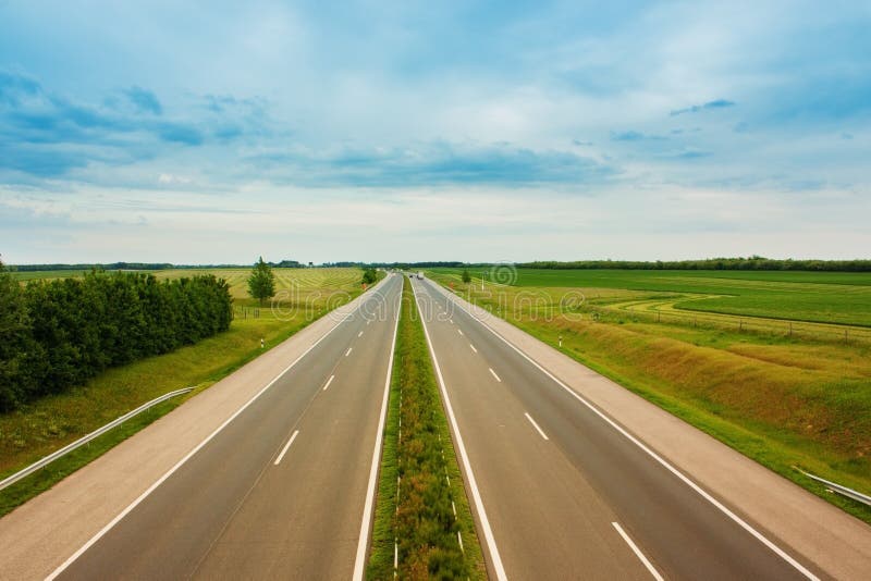 Two lane highway blur stock photo. Image of united, beauty - 112078008