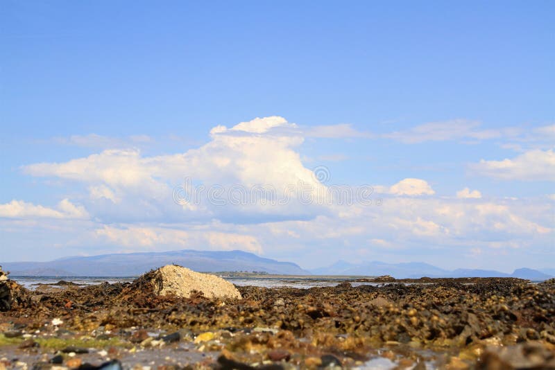 Low Vantage View from the Beach Stock Image - Image of scenic, light ...