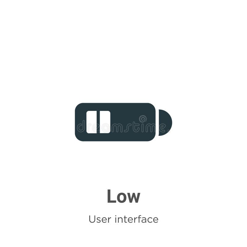 Low Vector Icon on White Background. Flat Vector Low Icon Symbol Sign ...