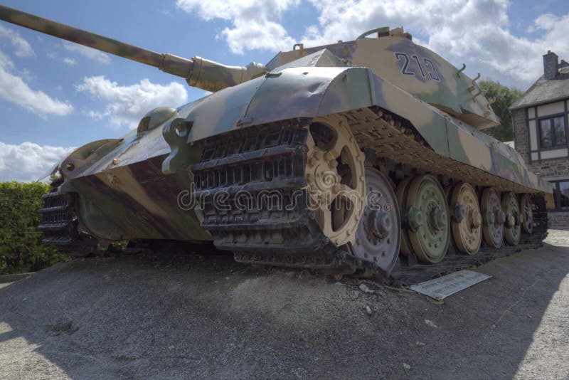Low Viewpoint of a German Tiger Tank in La Gleize Editorial Image ...